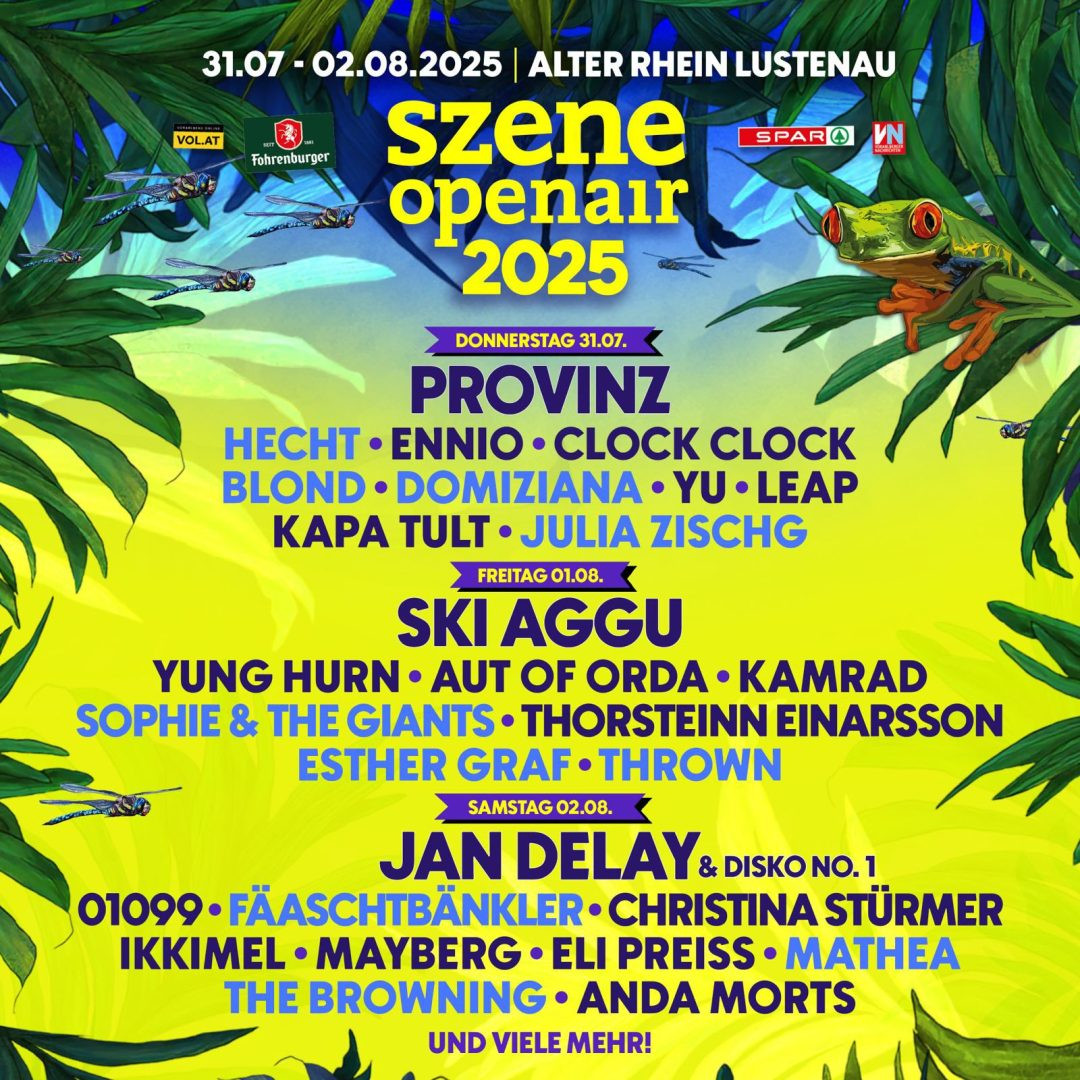 SZENE OPENAIR 2025 @ Festivalgelände Alter Rhein, Lustenau · 31.07.2025 ...