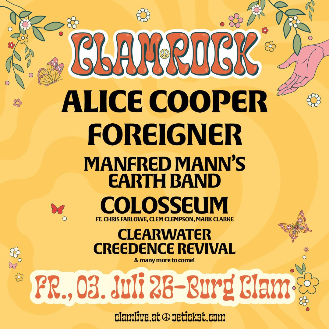 Clam Rock 2026 @ Burg Clam, Klam · 03.07.2026 · Volume Events