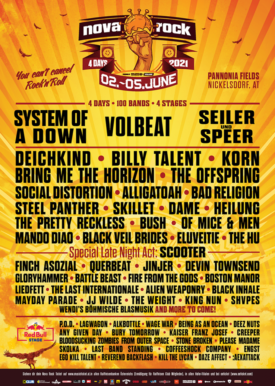 Nova Rock 2021: Line-Up Phase 2